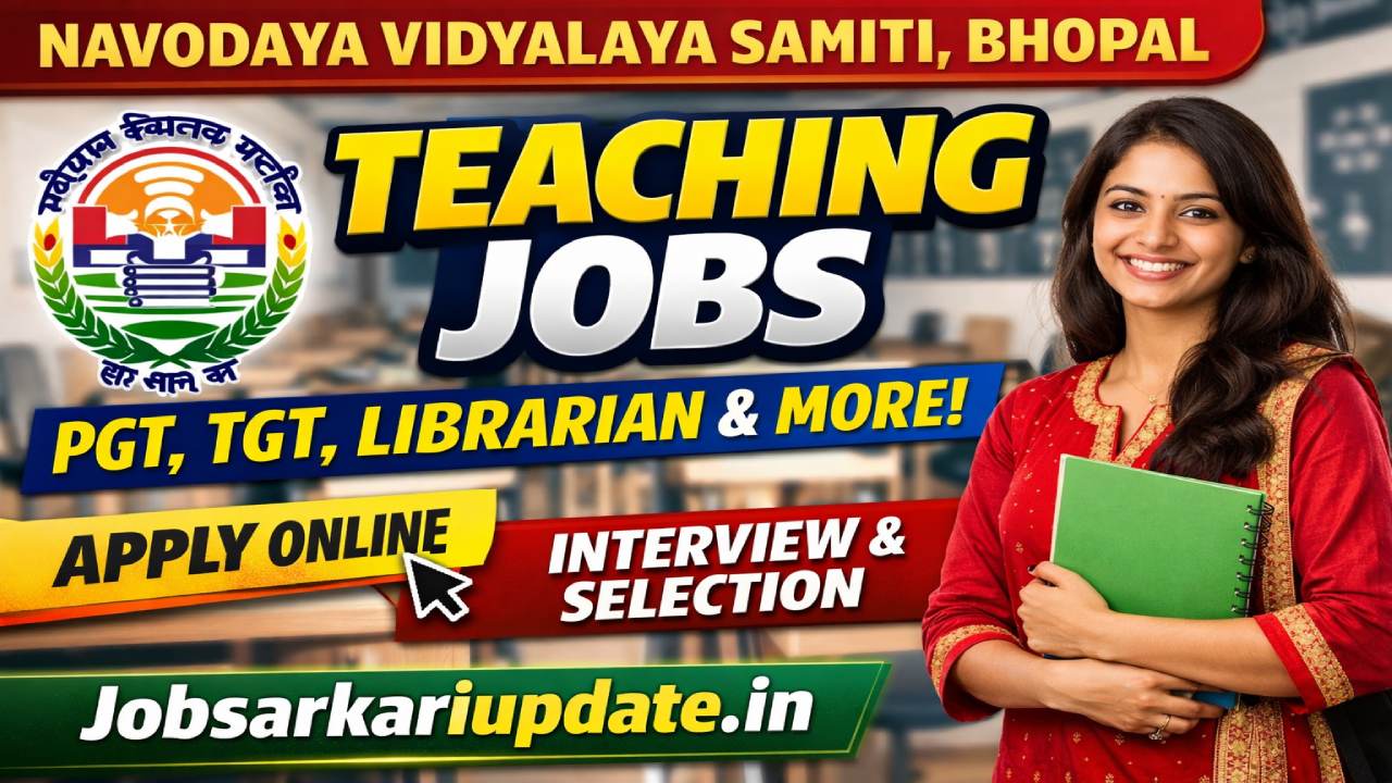 NVS Bhopal Teacher Recruitment 2026 – Salary & Apply - jobsarkariupdate.in